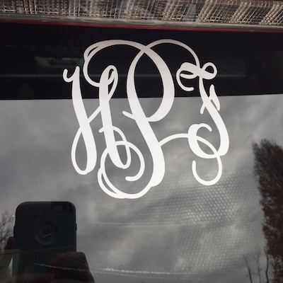 Monogram Decal for Car / Truck 5.5 Inches Many Styles and Sizes - Etsy