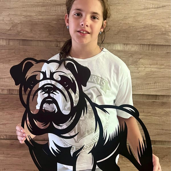 Bulldog Dog Standing Design | Svg Png Dxf Eps Pdf | Vector Graphic Cut ...