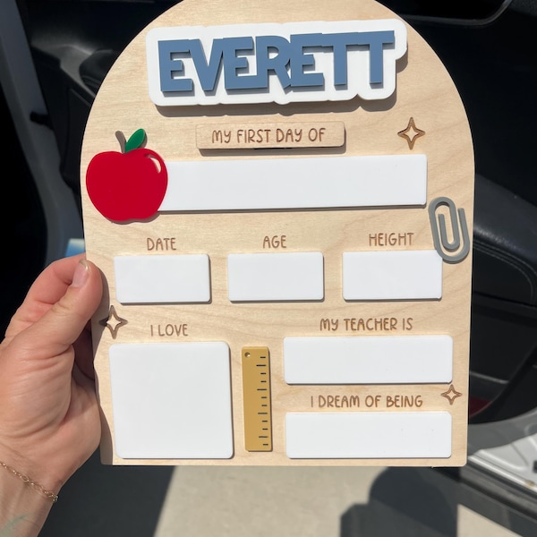 First Day of School Sign | Changeable Back to School Sign ...