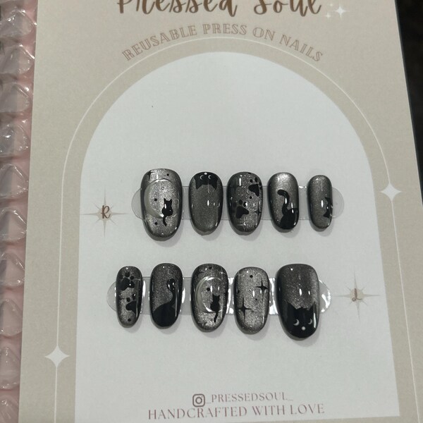 FAYE Fairycore Aesthetic Press on Nails Jade Aurora Nails Lily Pond ...