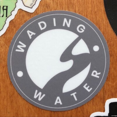 Wading Water Vinyl Decal, Waterproof Sticker, Vinyl Sticker, Logo ...
