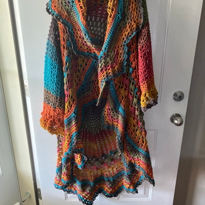 Bohemian Hippie Sweater Crochet PATTERN rock a Little Stevie Nicks ...