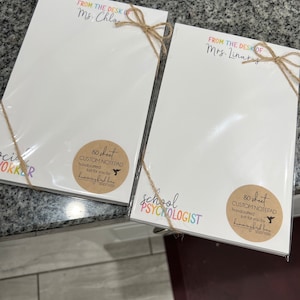 School Secretary Notepad Personalized Secretary Notepad Gift - Etsy