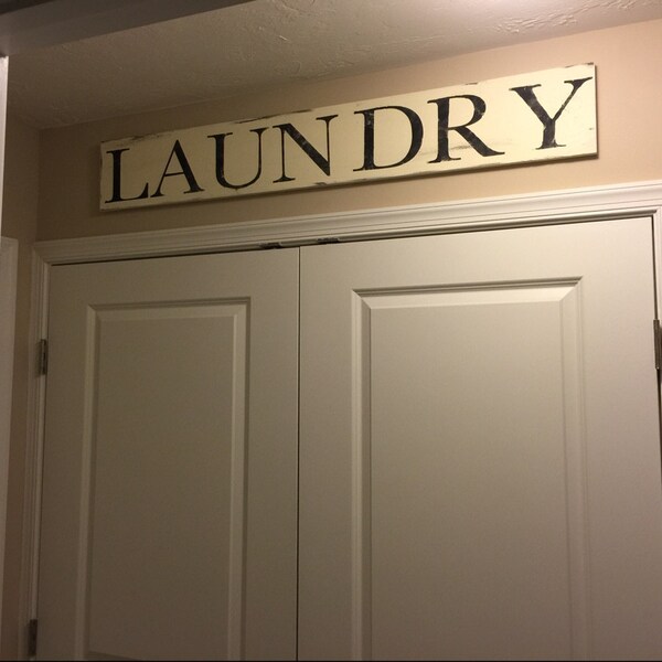 Large Laundry Sign / Rustic Laundry Sign / Farmhouse Wall Decor ...