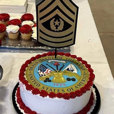 ARMY Enlisted Rank Cake Topper and Centerpiece ARMY Promotion and ...