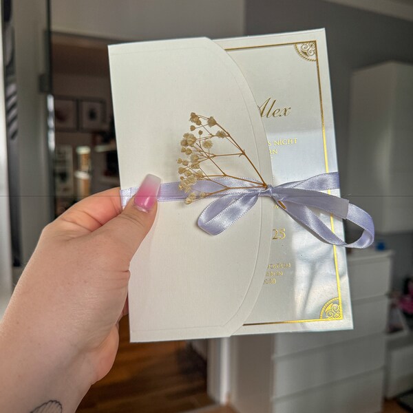 Unique Origami Wedding Invitation, Elegant Sweet 16 Invitation ...