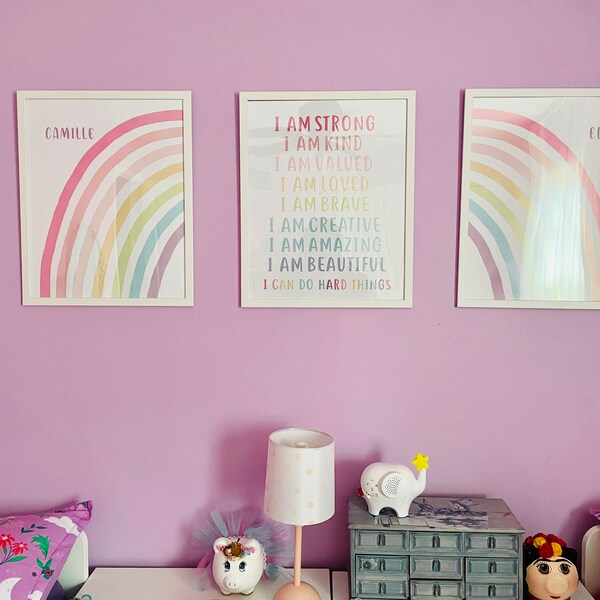 Printable Wall Art, Positive Affirmations Wall Art, Pastel Classroom ...
