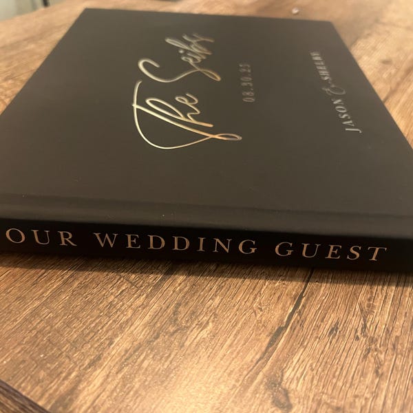 Traditional Wedding Guest Book, Personalized Wedding Guestbook, Sign in ...