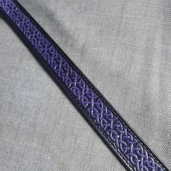 Full Grain Belt Tooled Embossed Gaelic Handmade Celtic Leather Belt ...