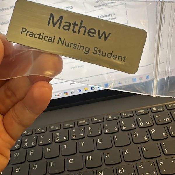 Classic Elegance Custom Engraved Name Badge – Precision Laser Etched ...
