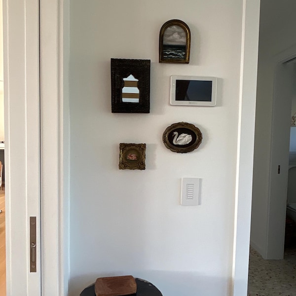 Vintage Framed Seascape Oil Painting | Original Arched Antique Tropical ...