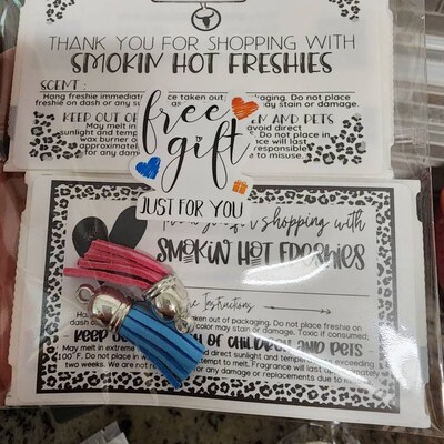 ROLL OF 250 Large Car Freshie Warning Labels, Custom Warning Labels for ...