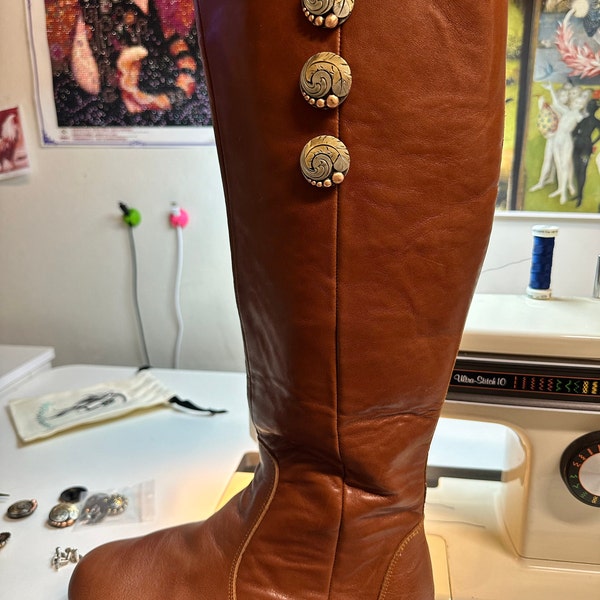 Handmade Slotted Copper Filagree Scroll With Turquoise Stone Collection ...