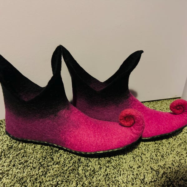 Woodland Fairy Shoes, Felted Home Slippers, Fairy Weddings Inspired ...