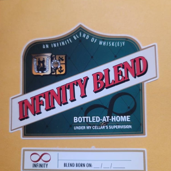 Infinity Bourbon Label Blend Whiskey Bottle Label Old Fitzgerald ...
