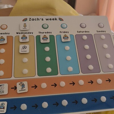 Childrens Weekly Planner Visual Timetable for Kids Daily - Etsy UK