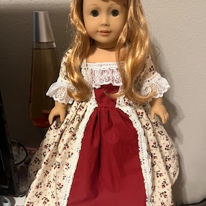 18 Inch Doll Colonial Formal Dress, Hamilton Doll Dresses, 18 Inch Doll ...