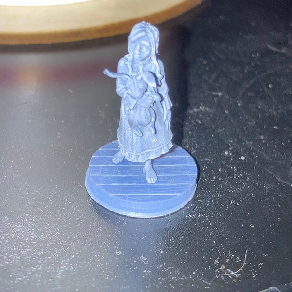 Little Girl Dark Child Miniature 3D Resin Printed 28-32mm Tabletop ...