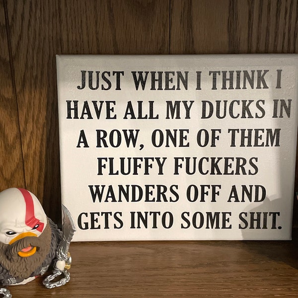 Ducks in A Row / Work From Home / Funny Desk Signs / Funny Office Gifts ...