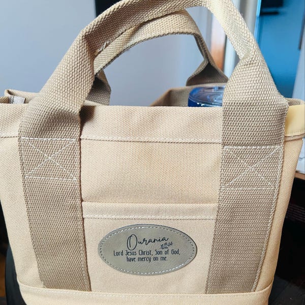 Bible Bag,canvas Satchel Tote, Multi Pocket,personalized,religious Gift Women,bible Study ...
