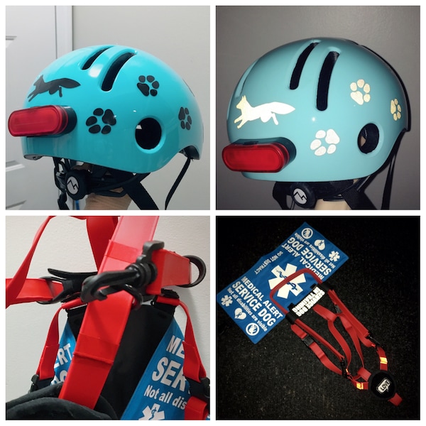 Dog Print Reflective Decals, 15 Dog Tracks Motorcycle Helmet Stickers ...