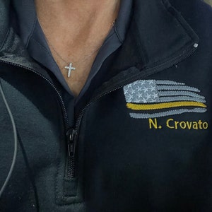 911 Dispatcher Sweatshirt, Thin Gold Line Flag Dispatcher Shirt, First ...