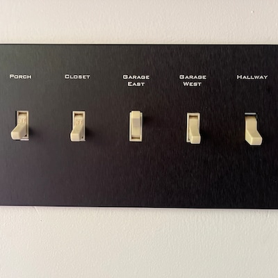 7 Gang: Custom Labeled Metal Switch Plate Cover for Toggle - Etsy