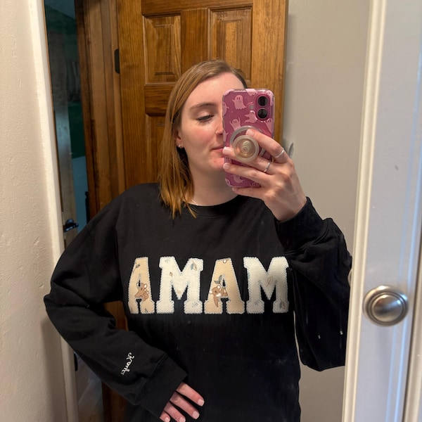 Colorful Varsity Letter Arch TEACH Embroidered Sweatshirt | Simple ...