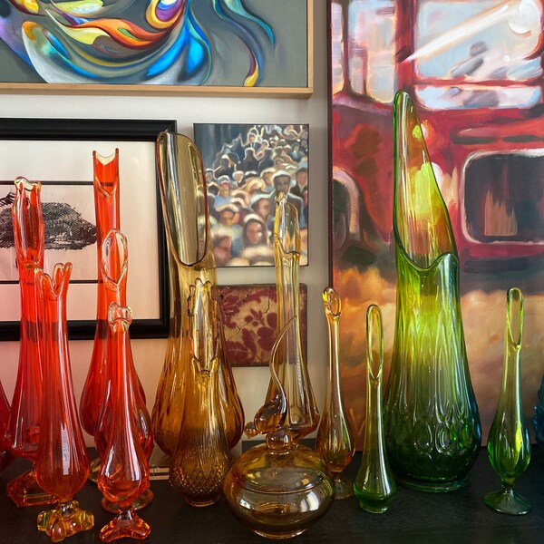 Steven Lundberg Glass Art 2000 Iredescent Glass Bottle With Stopper - Etsy