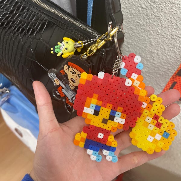 Maws Bead Sprite Keychain | Splatoon Salmon Run - Etsy