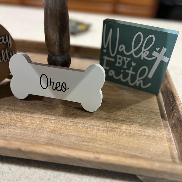 Dog Tiered Tray Decor, Tiered Tray Decor Bundle, Personalized Dog Decor ...