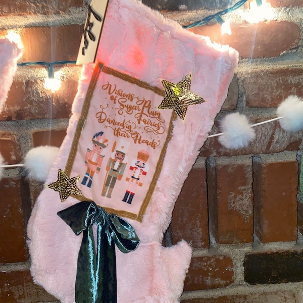 Nutcracker Stocking// Christmas Stocking//pink Christmas Stocking - Etsy