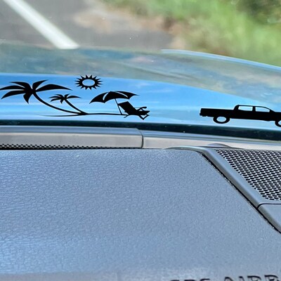 Beach Paradise 4x4 & Car Windshield Vinyl Decal Sticker - Etsy