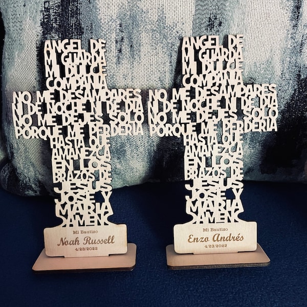 Bapcp20 - CROSS CENTERPIECE Engraved & Laser Cut in Wood - Etsy