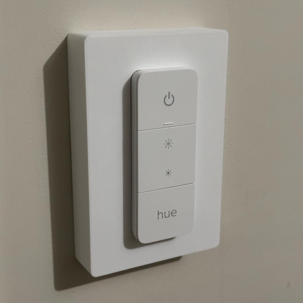 Philips Hue Dimmer Switch 3d-printed 3-gang WALL PLATE - Replaces Light ...