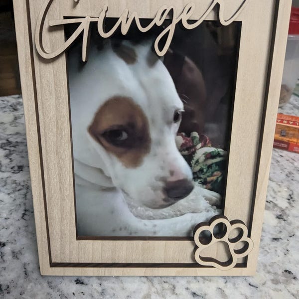 Personalized Dog Picture Frame | Pet Memorial 4x6 or 5x7 - Etsy