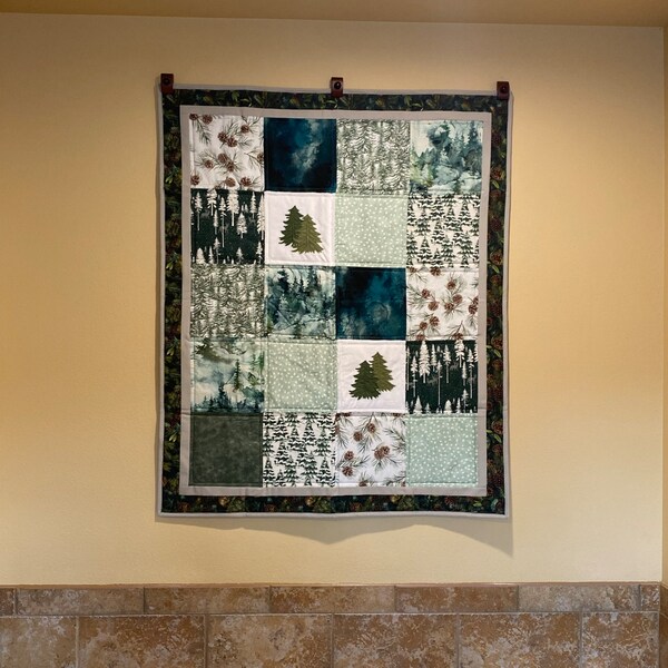 Sage & Pine Quilt/nature Quilt/made to Order/lodge Quilt/woodland Quilt ...