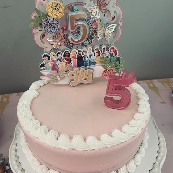 Princess Cake Topper / Princess Topper / Princess Shaker Topper ...