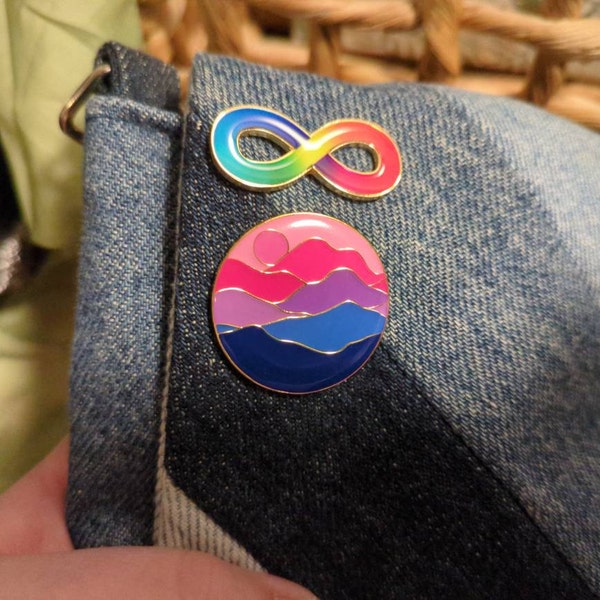 Subtle Bisexual Flag Enamel Pin Enamel Cute Pin Set Pins Laple Pin Hard ...