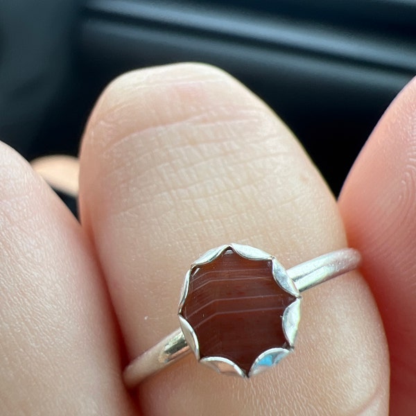 Thomsonite Ring Size 7 a Rare Minnesota Stone in Antiqued Sterling ...