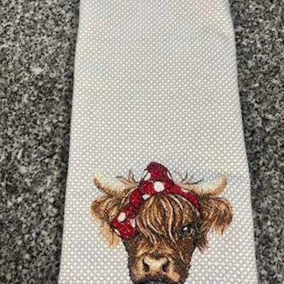 Super Realistic Scottish Highland Cow. Two Designs. Machine Embroidery ...