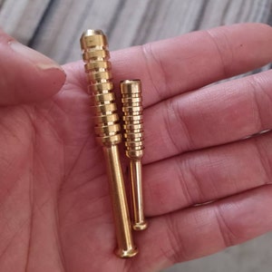 2 & 3 Brass One Hitter Bats Solid Brass Lasts a Lifetime-yes-these Are ...