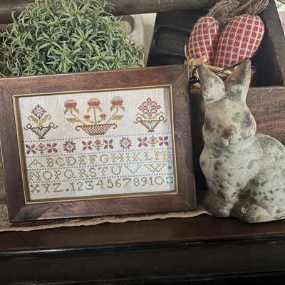 Primitive Cross Stitch Pattern Ann's Sampler - Etsy