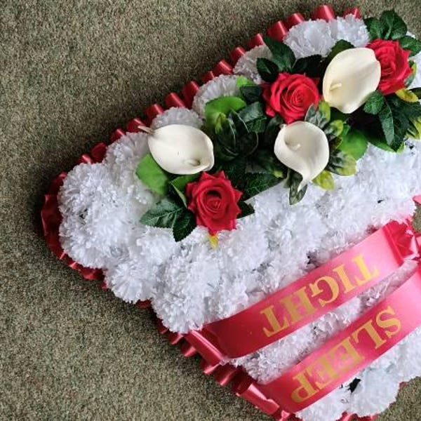 NAN WREATH - White With Yellow or ANY 3 Letters/colours Custom Funeral ...