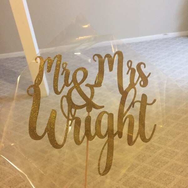 Custom Wedding Cake Topper Rose Gold Topper Mr & Mrs Cake Topper ...