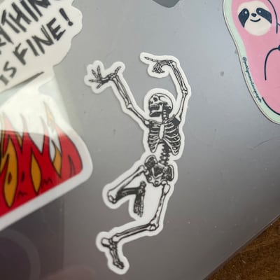 Skeleton Sticker Skeleton Dancing Sticker Vinyl Sticker Laptop Sticker ...