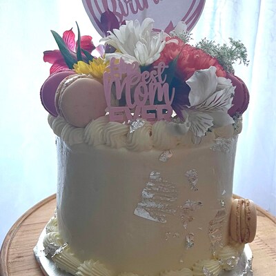 Layered Birthday Cake Topper SVG, Happy Birthday Cake Topper SVG ...