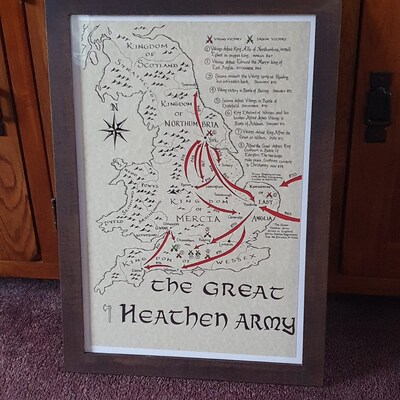Great Heathen Army Viking Map - Etsy