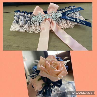 Jeweled Navy Blue Prom Garter. Prom Garter - Etsy