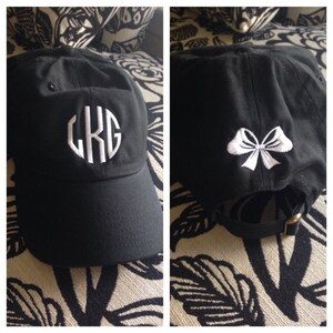 Ladies' Monogram Baseball Cap Circle Shaped Letters Custom Color Hat ...